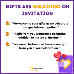 How To Politely Ask For Gifts On an Invitation? [7 Tips]