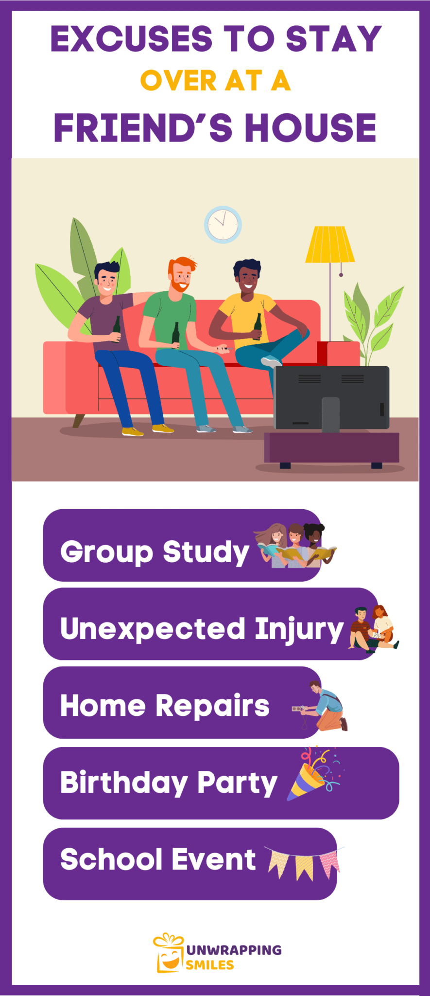 25 Foolproof Excuses To Go Out at Night [Away From Home]