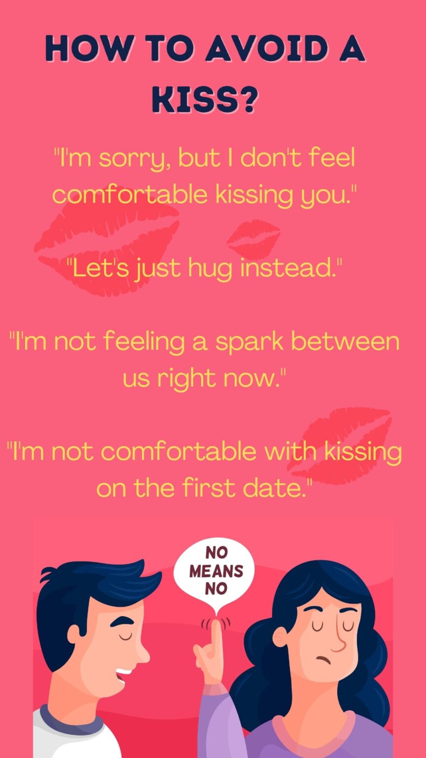 How To Avoid a Kiss? [35 Phrases To Refuse Politely]