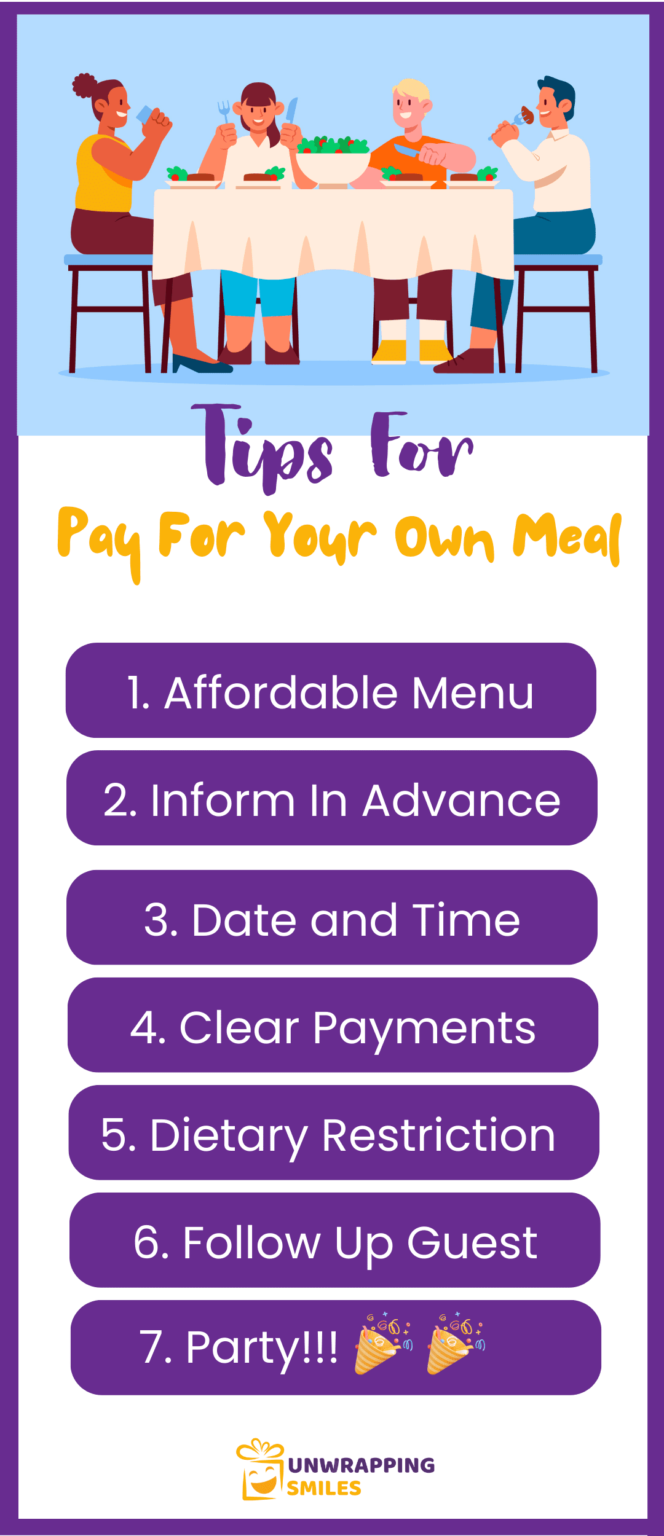 35 Elegant Ways to Say 'Pay for Your Own Meal' on Invites