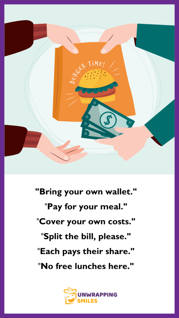 35 Elegant Ways to Say 'Pay for Your Own Meal' on Invites