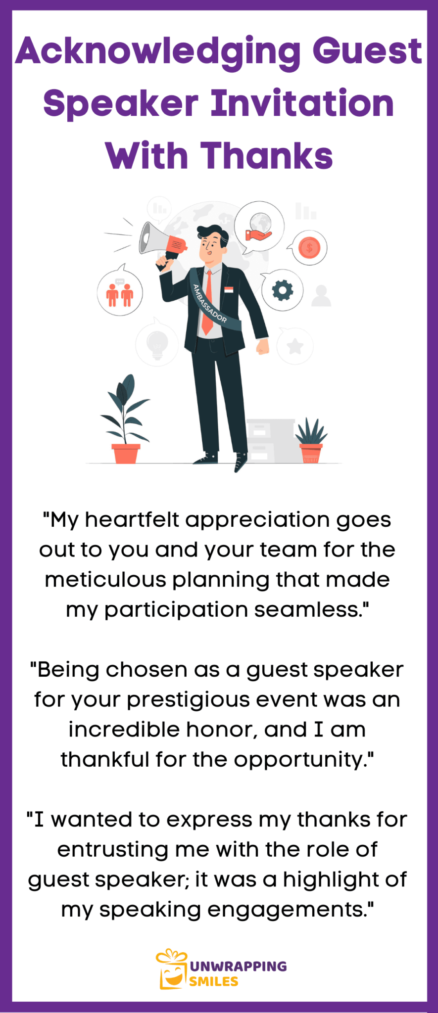 Thank You For Inviting Me as Your Guest Speaker [35 Ideas]