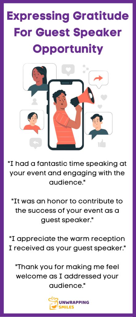 Thank You For Inviting Me as Your Guest Speaker [35 Ideas]