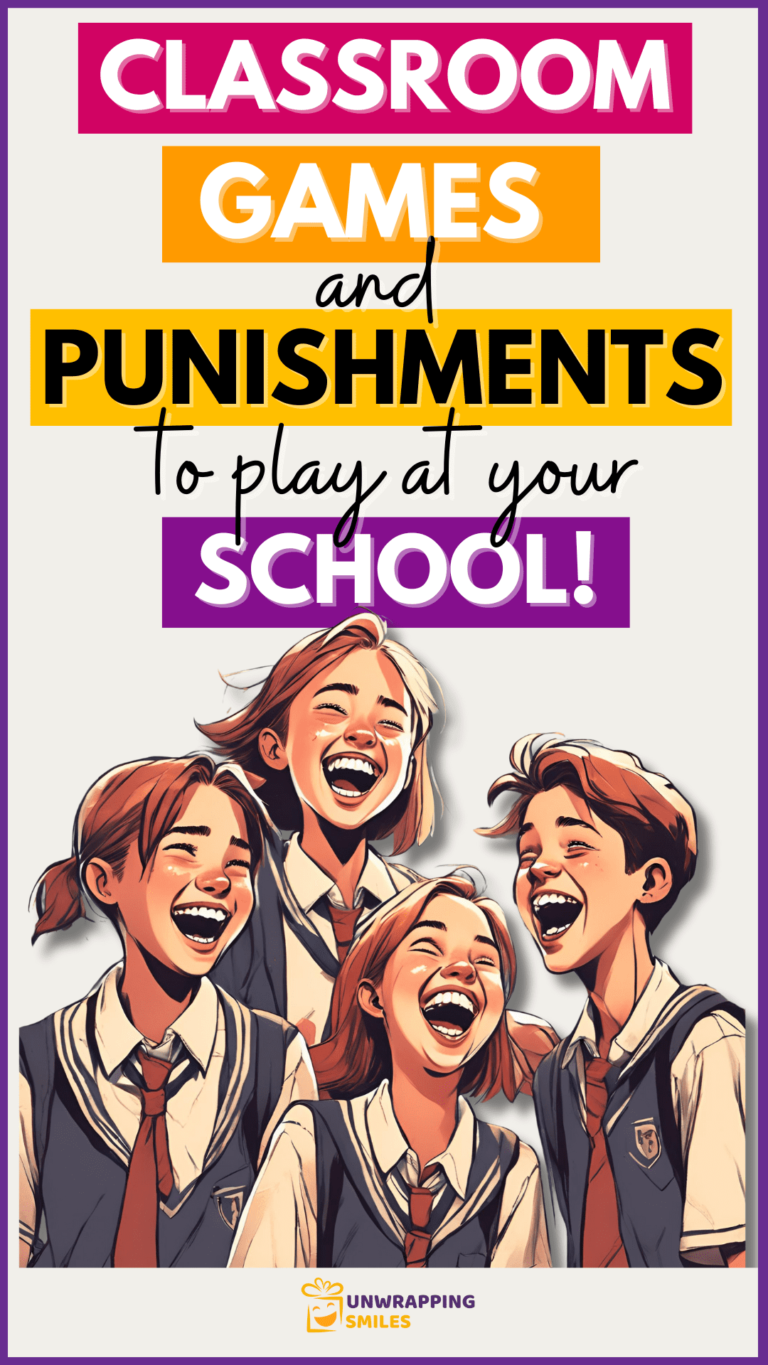 55 Funny Punishments For Losing a Game In Class With Friends